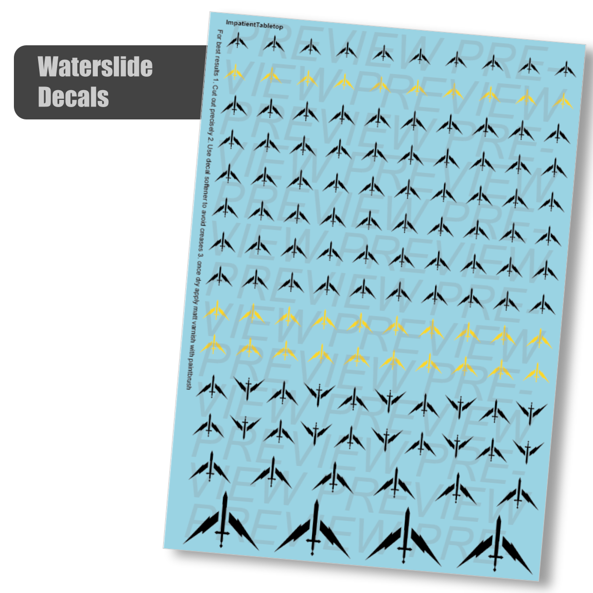 Wargaming Waterslide Decals for 28mm Miniatures – ImpatientTabletop